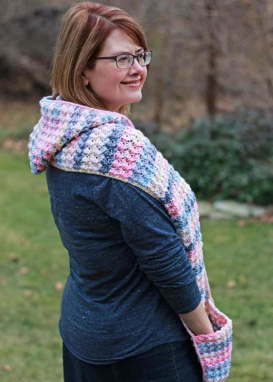 Owl Crochet Scarf Free Corner to Corner (c2c) pattern