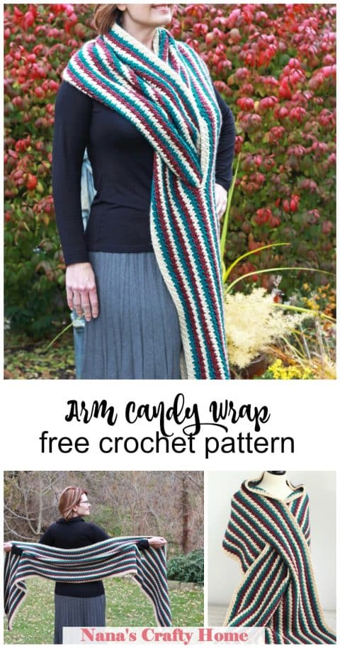 Easy Crochet Super Scarf Free Pattern with Arm Holes