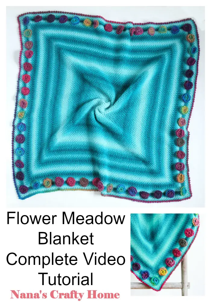 Flower Meadow Blanket Complete Video Tutorial - Nana's Crafty Home