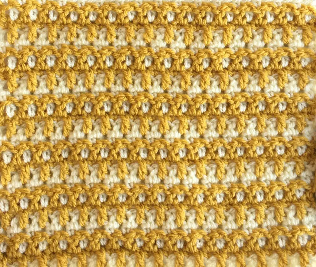 Woven Crochet Stitch Tutorial Interlocking Arched Columns Stitch