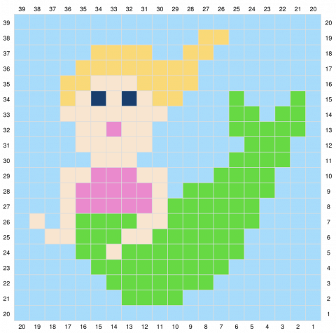 Mermaid Pattern free crochet c2c graph - Nana's Crafty Home
