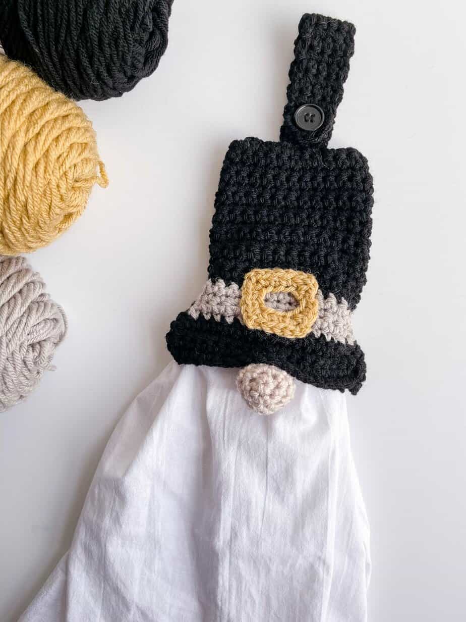 Crochet Pilgrim Gnomes Thanksgiving Towel Topper pattern set