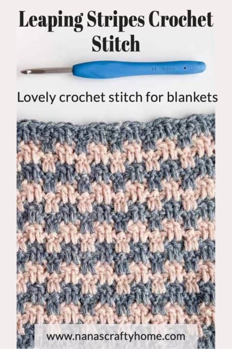 Leaping Stripes Crochet Stitch Photo & Video Tutorial