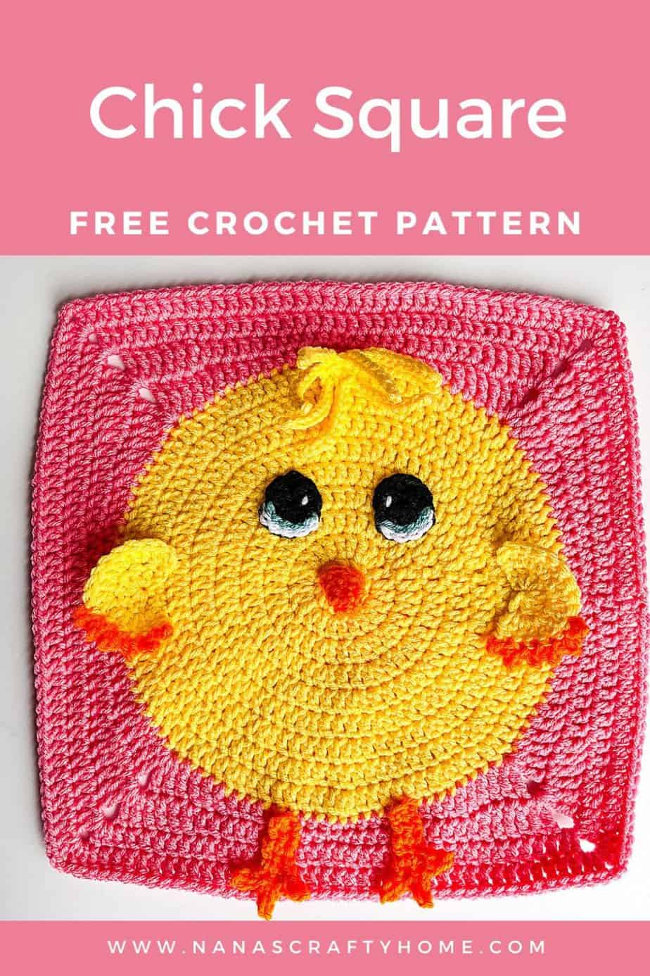 Crochet Easter Chick Square Pattern: A fun Easter project!