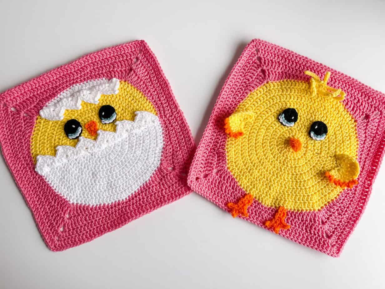 Crochet Easter Chick Square Pattern: A fun Easter project!