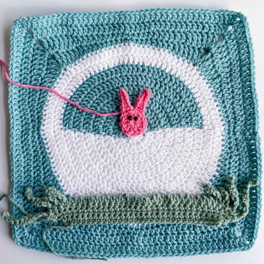 Easter Basket Granny Square free crochet pattern